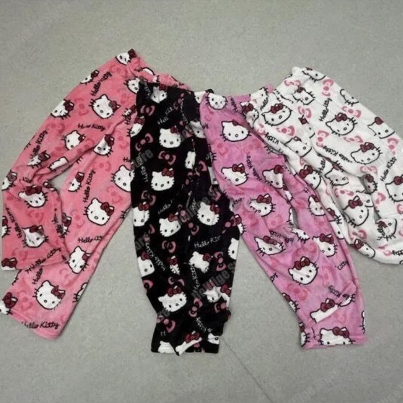 super cute y2k fluffy hello kitty pyjamas. Very hard... - Depop