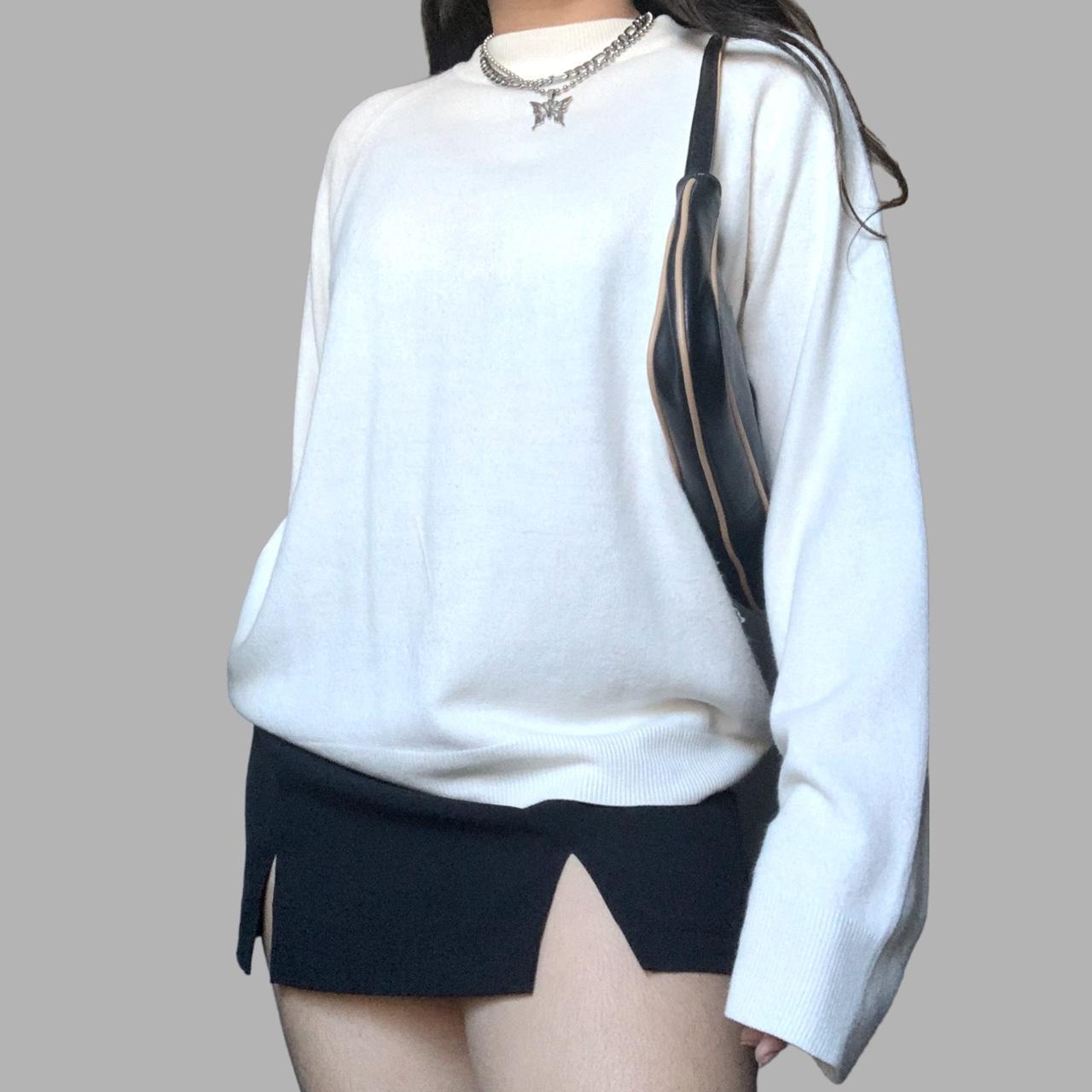 Daniella Turtleneck Chunky White Long Sleeve Depop