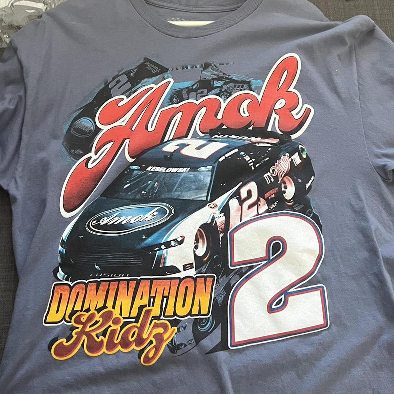 Vintage Graphic Amok Racing Tee - Depop