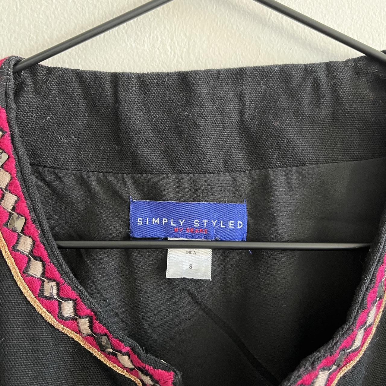 Simply Styled by Sears Embroidered Jacket Size... - Depop