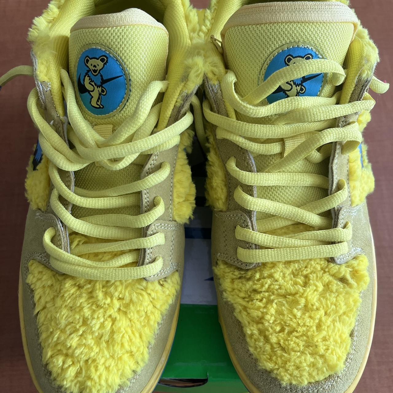Yellow Grateful Dead dunks size 11 - Depop