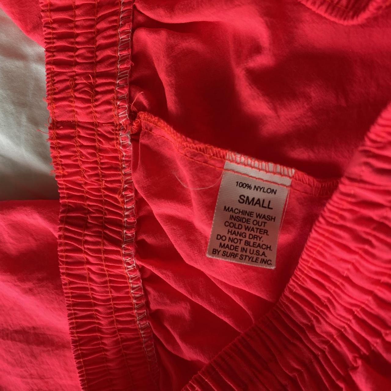 deadstock vintage y2k 90s neon pink surf style nylon... | Depop