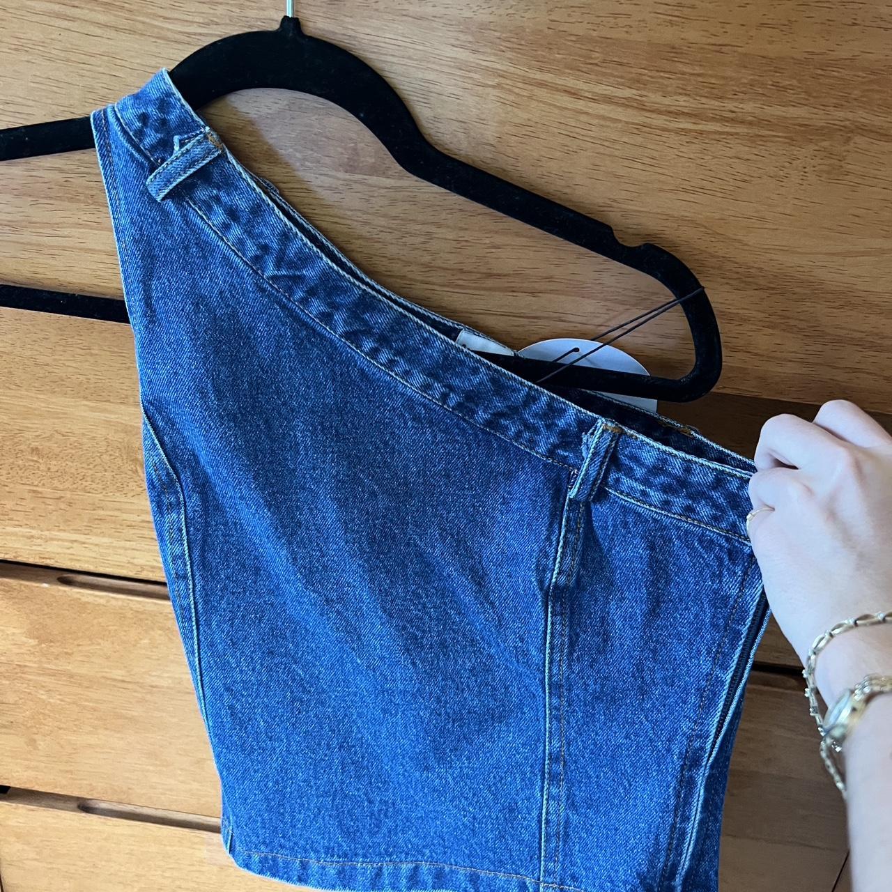 Princess Polly denim one shoulder... | Depop