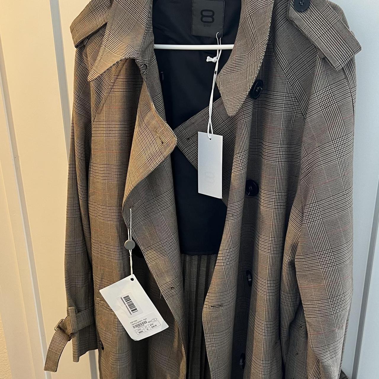 8 by YOOX trench coat w/ pleated back size M never... - Depop