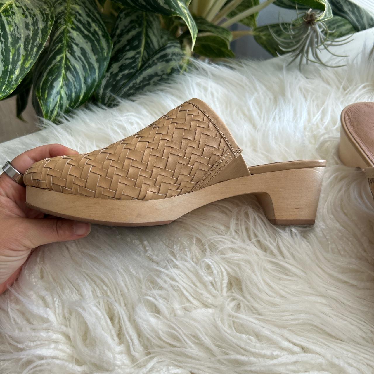 Madewell woven leather clogs size 8. Only worn 3... - Depop