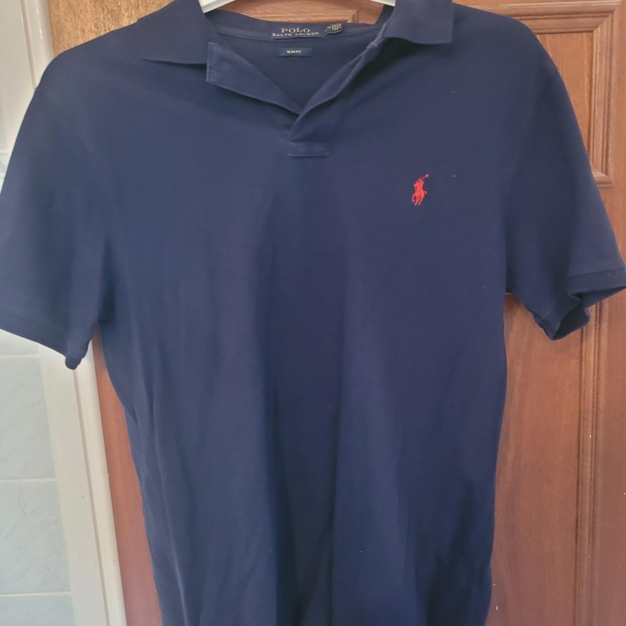 Navy Ralph Lauren Polo shirt - Depop