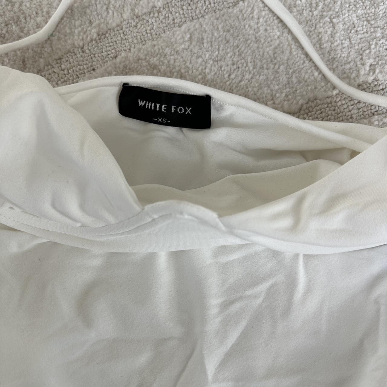 White fox body suit - Depop