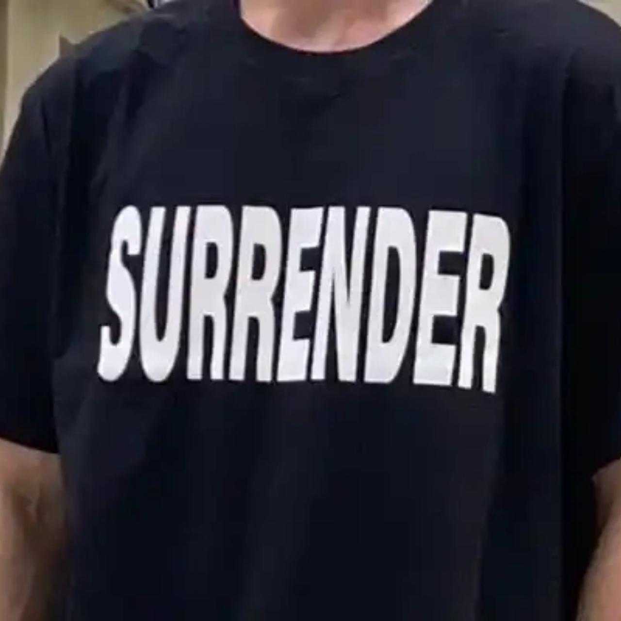 aids3d Surrender T-Shirt Barely worn "SURRENDER"... - Depop