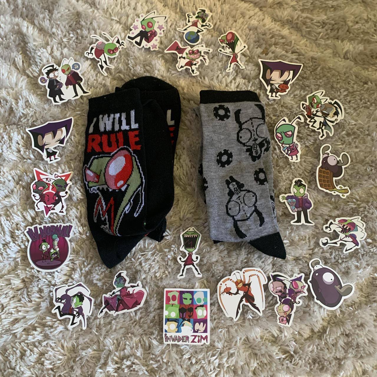 invader zim bundle comes with two pairs of socks & a... | Depop