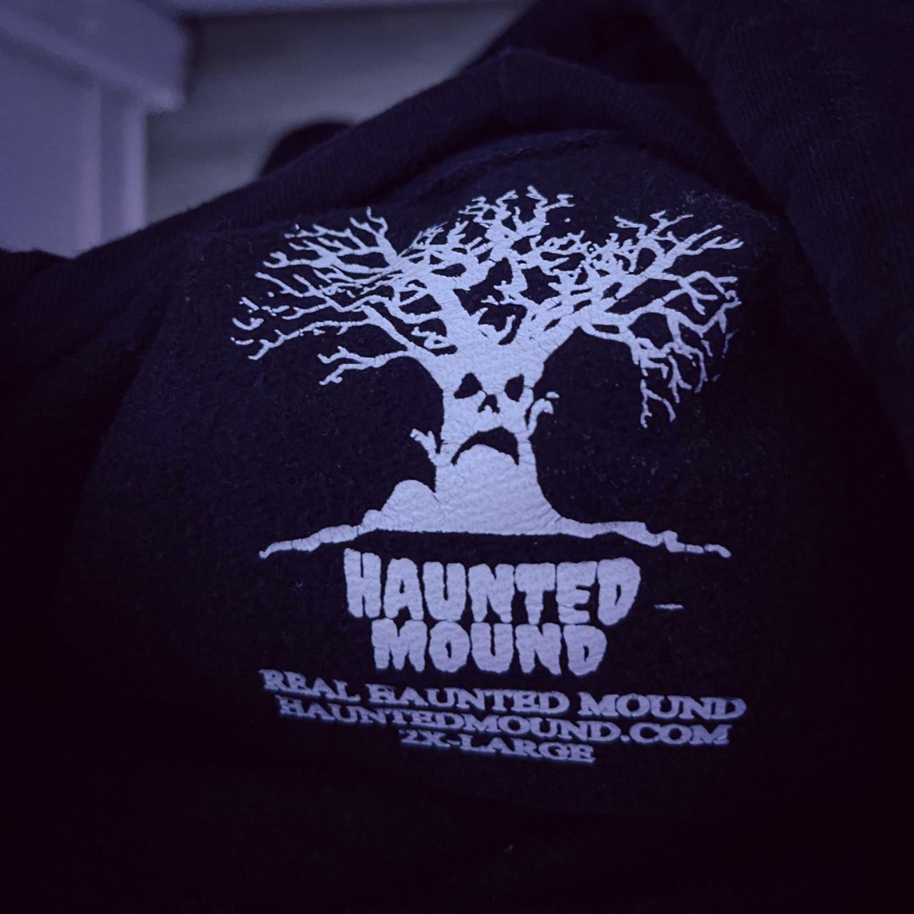 sematary haunted mound red skellingtons hoodie size... - Depop
