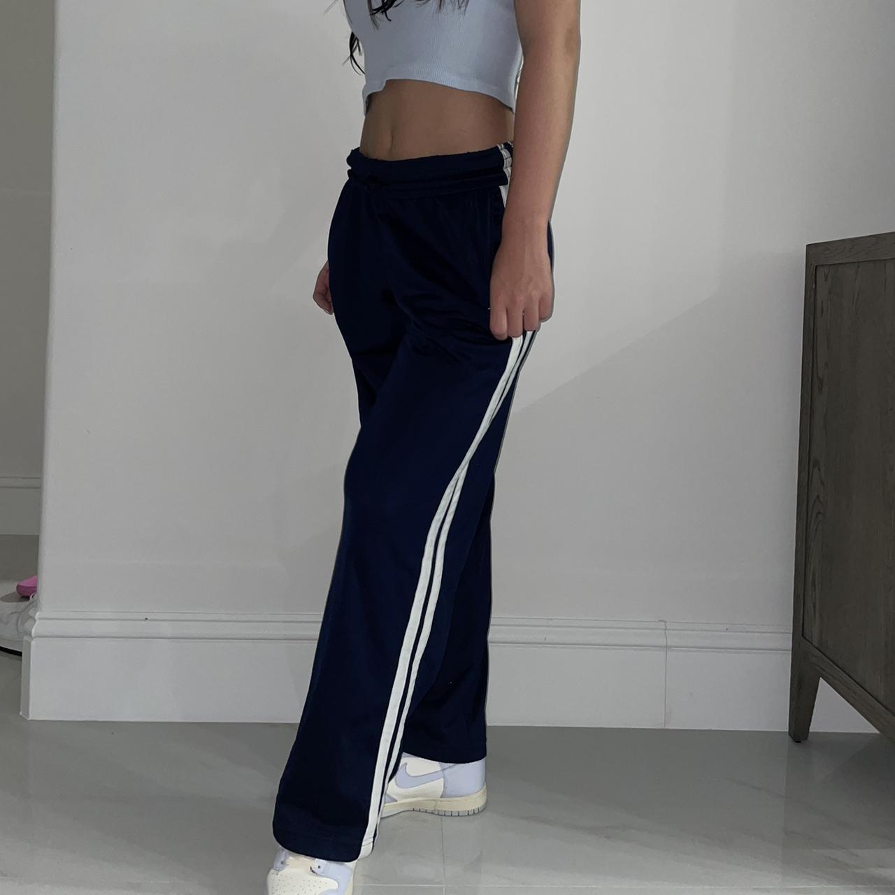 Vintage thrifted navy blue track pants. Super cute... - Depop