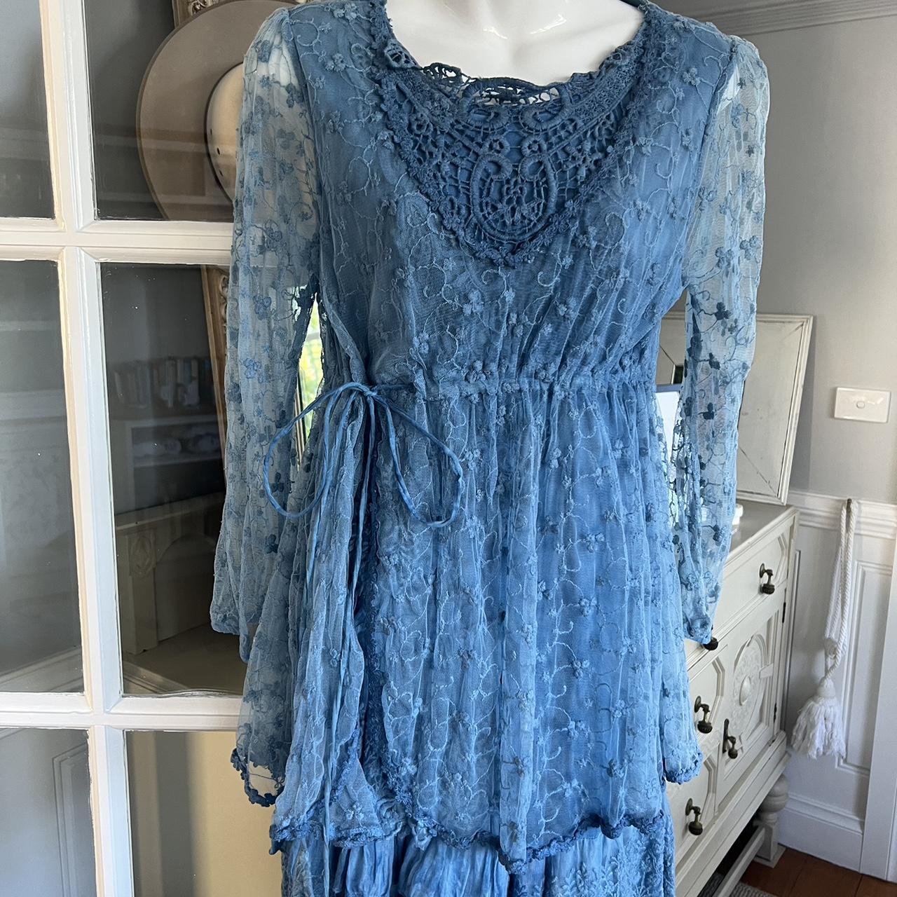 Lace Multi Layered Dress. Drawstring Tie. This Dress - Depop