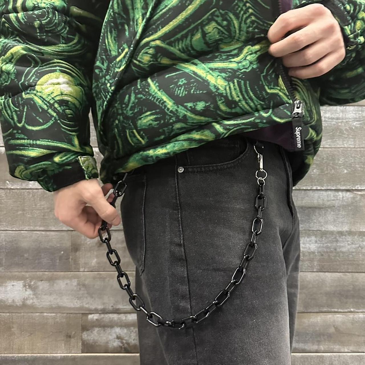 y2k style chain link wallet chain accessory for... - Depop