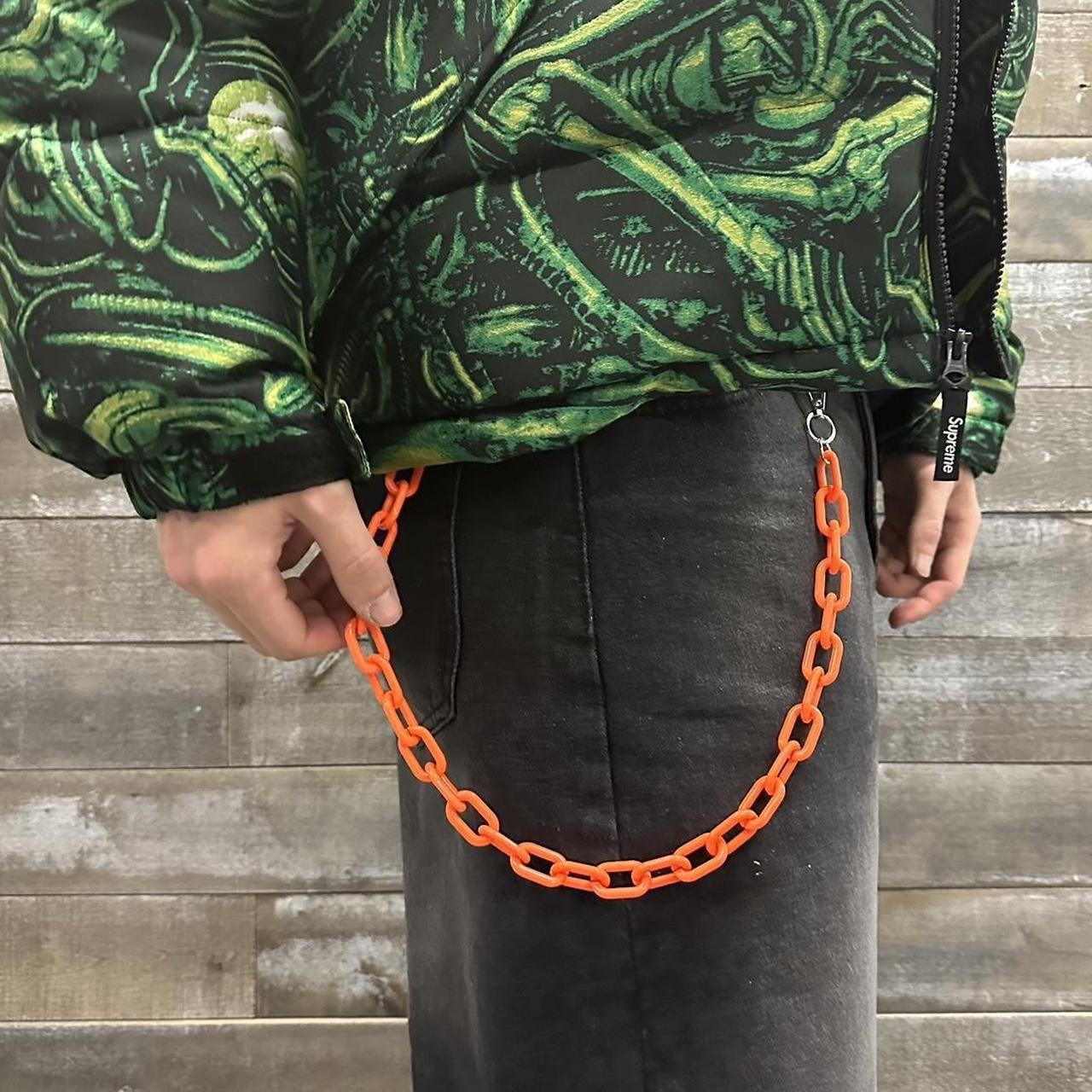 y2k style chain link wallet chain accessory for... - Depop