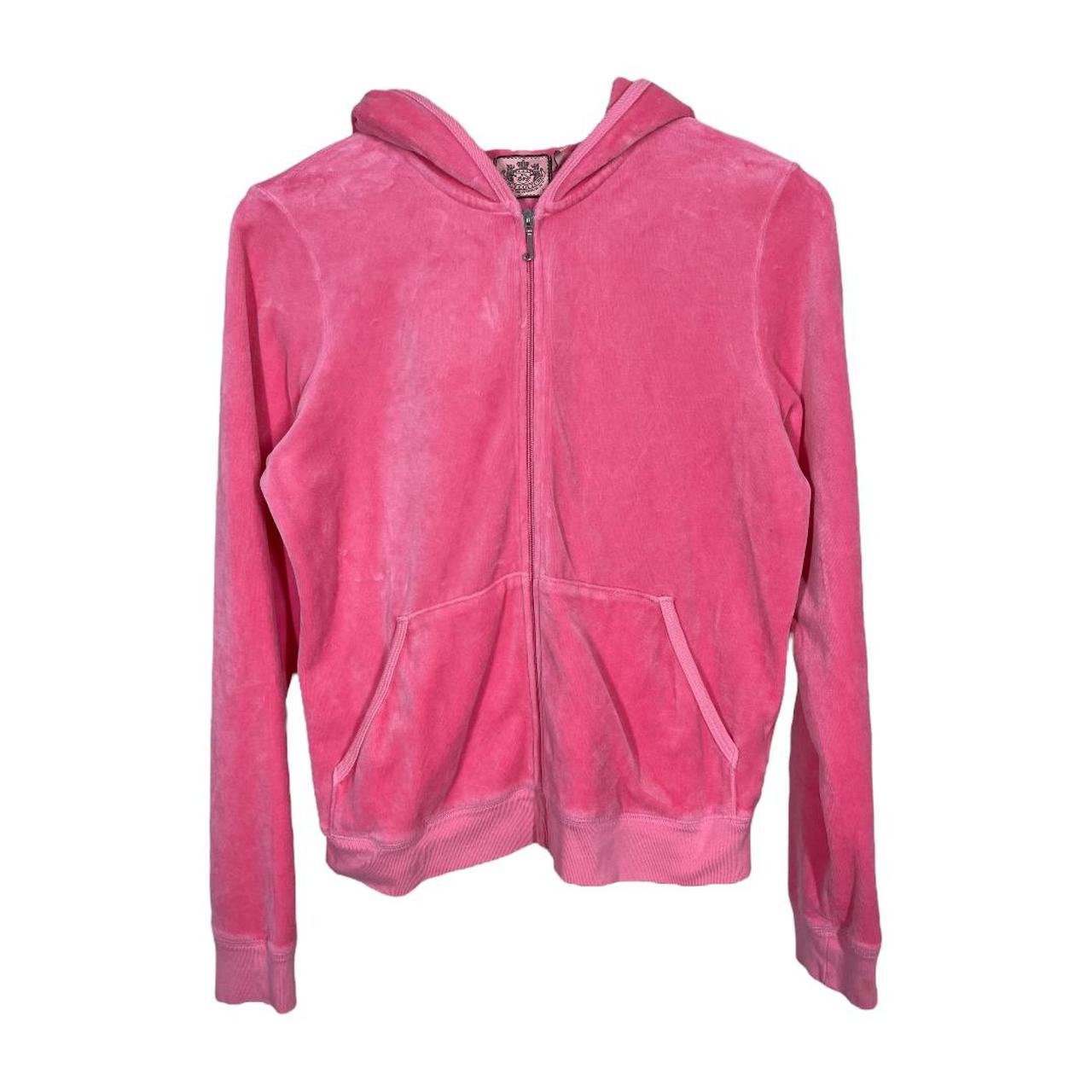 Vintage Y2K Juicy Couture Velour Zip Up Hoodie... - Depop