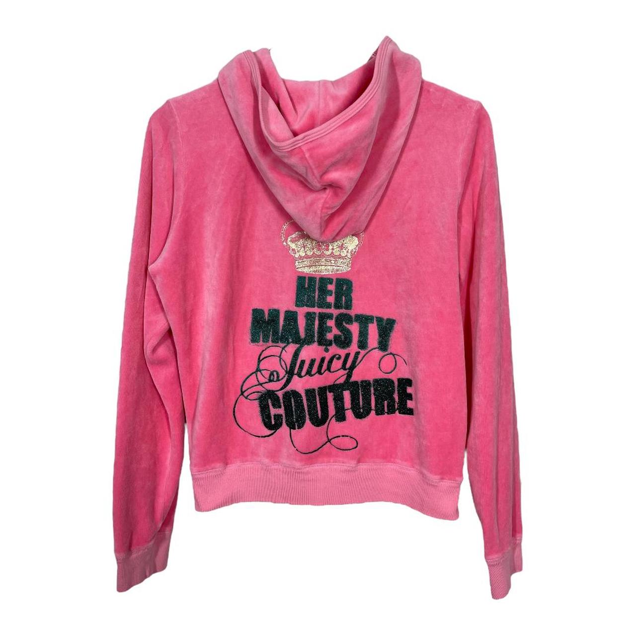 Vintage Y2K Juicy Couture Velour Zip Up Hoodie... - Depop