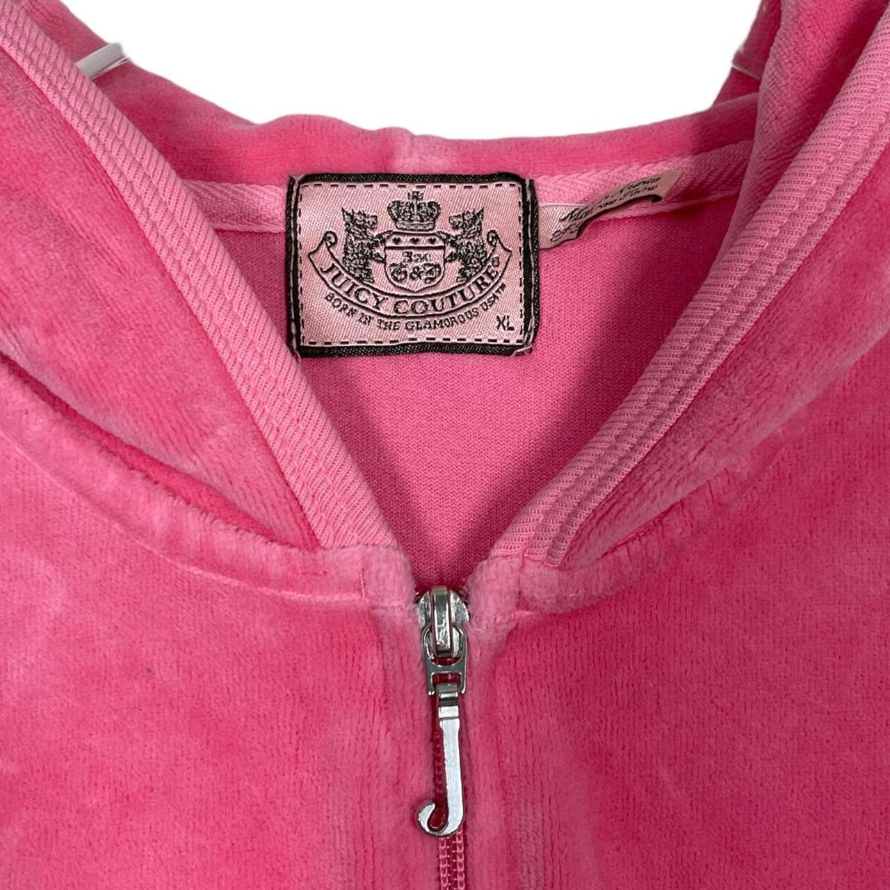 Vintage Y2K Juicy Couture Velour Zip Up Hoodie... - Depop