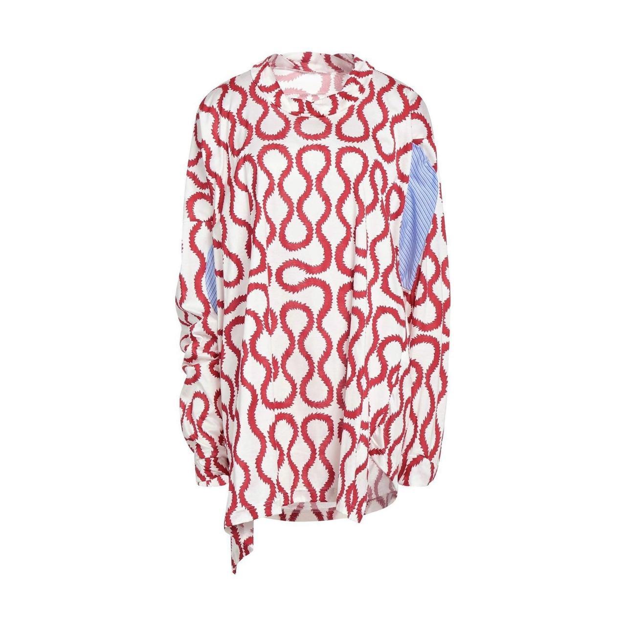 Vivienne Westwood Squiggle Top White and Red 🔹Worn... - Depop