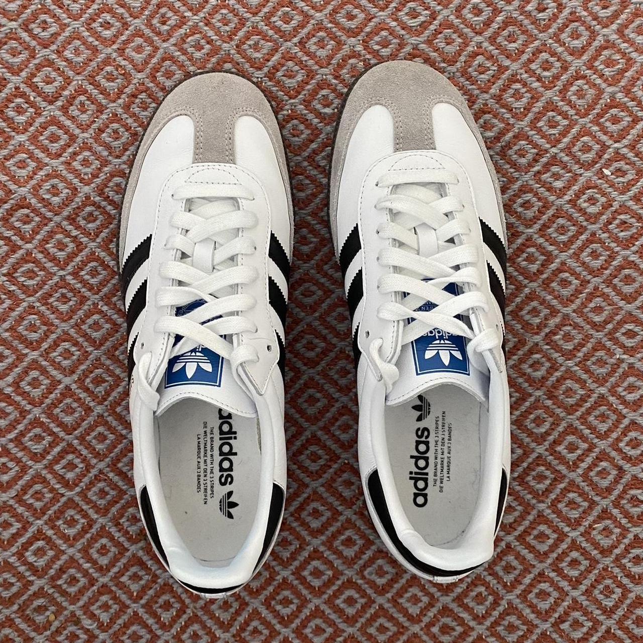 adidas sambas white/black colorway these are... - Depop