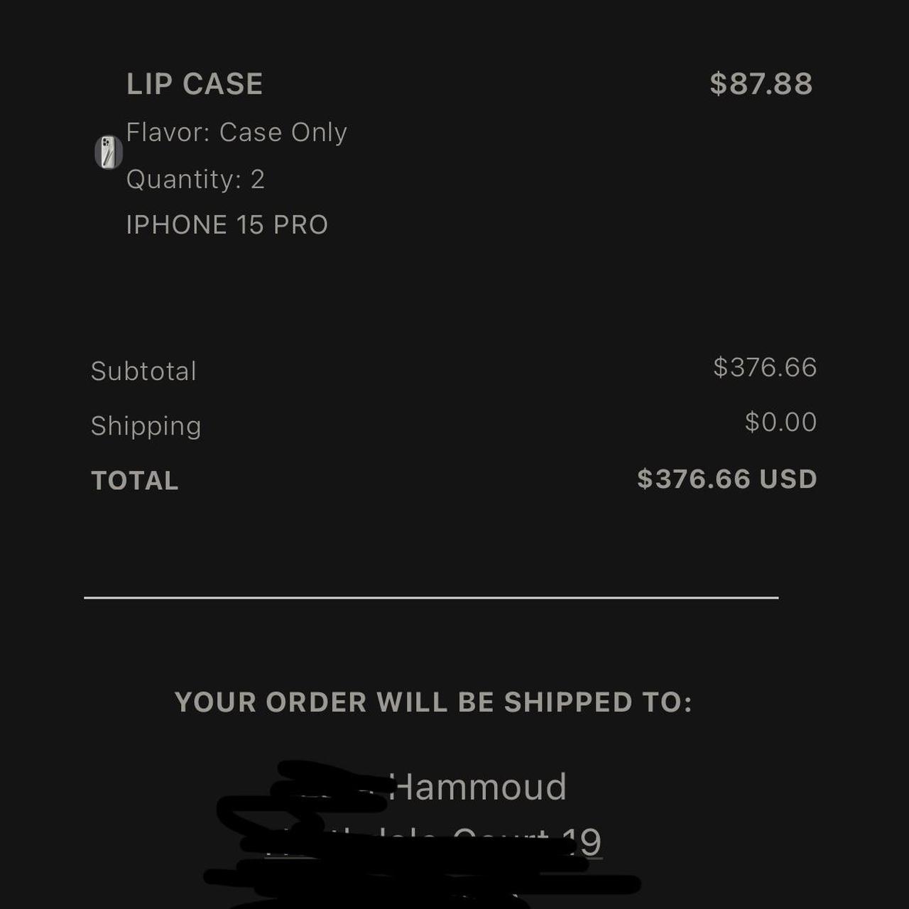 Proof of receipt from Rhode for buyer - Depop