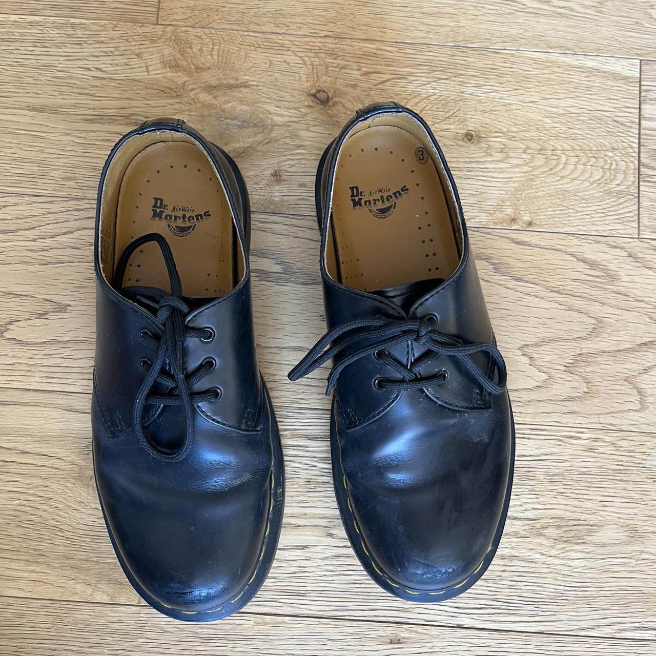 Dr martens / black 1461 3 eye flat shoes. Great... - Depop
