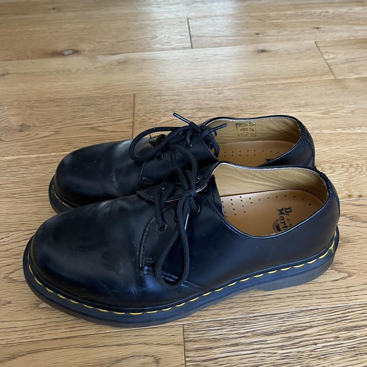 Dr martens / black 1461 3 eye flat shoes. Great... - Depop