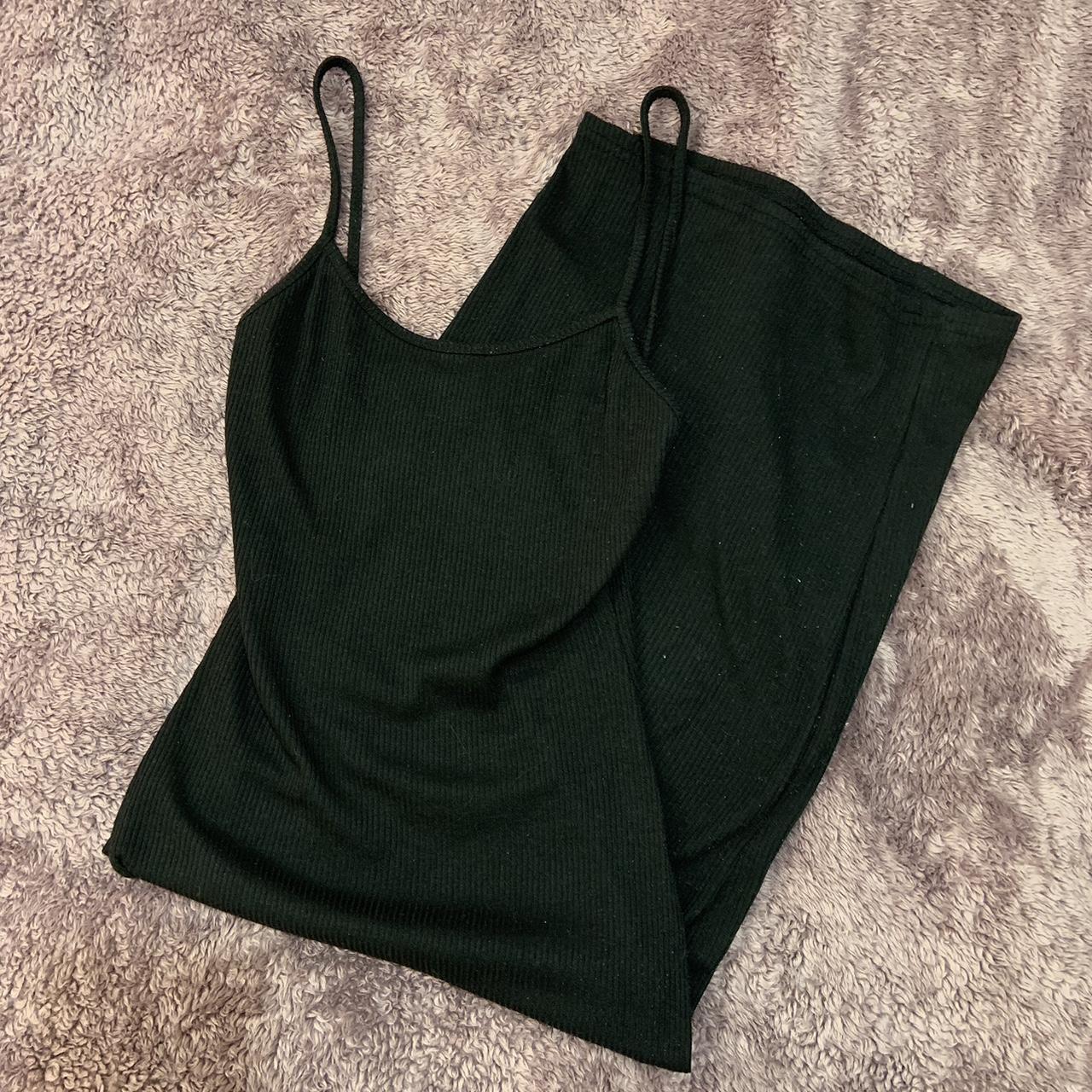 Plt black ribbed bodycon midi dress In perfect... - Depop