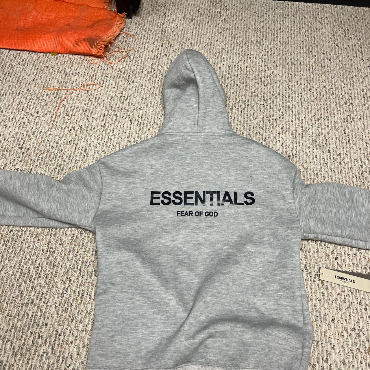 Light Oatmeal essentials hoodie Size-M Worn only... | Depop