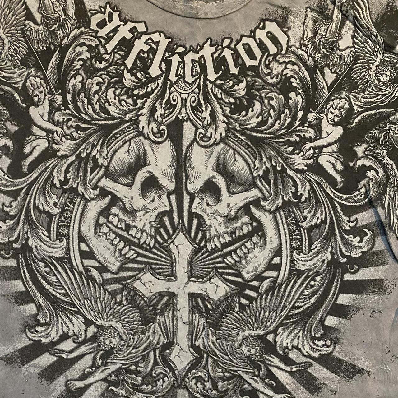 Affliction T-shirt🏴‍☠️ Super detailed design with... - Depop