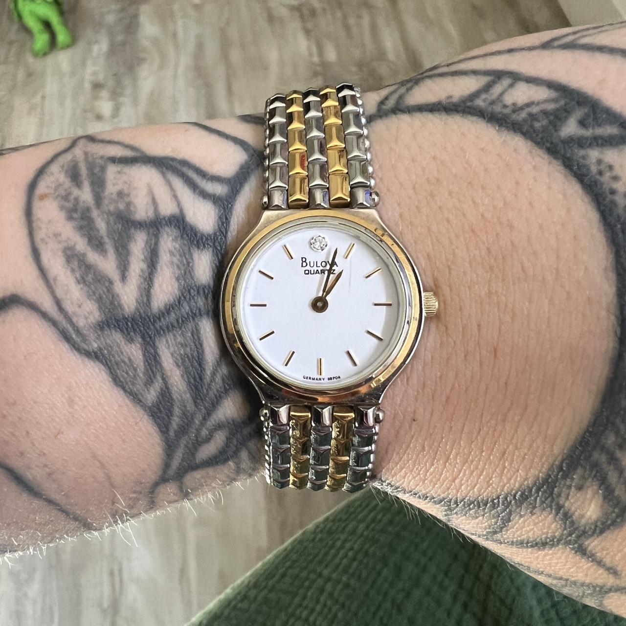 Like new Bulova mixed metal watch. Max band... - Depop