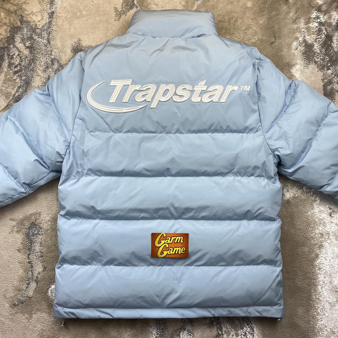 Trapstar Men's Blue and White Coat | Depop