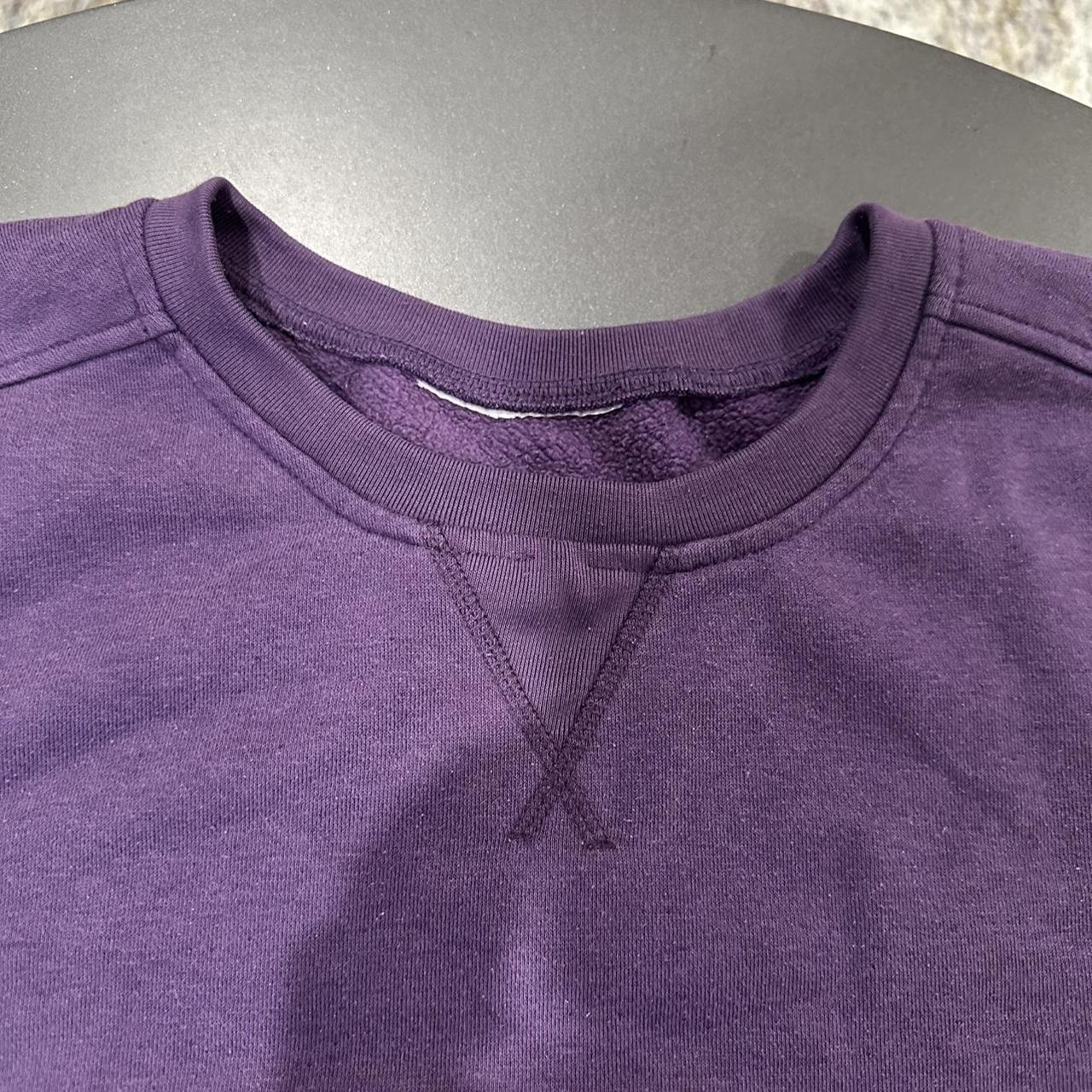 Purple crewneck sweatshirt with a relaxed fit... | Depop