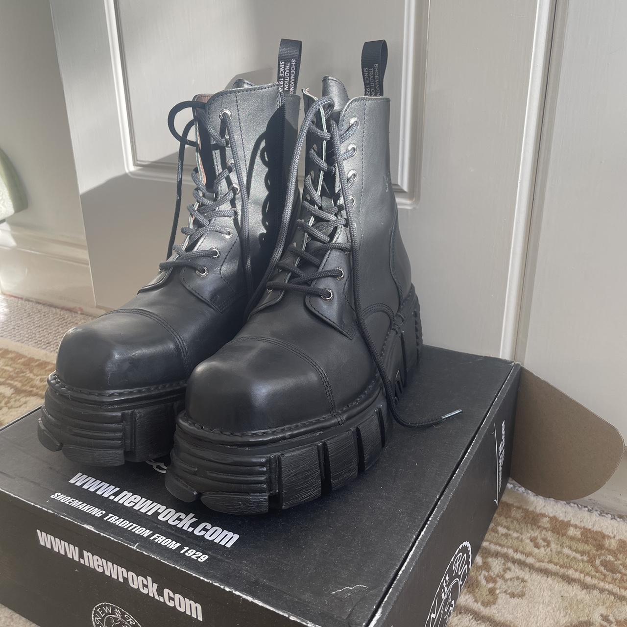 New Rock Tower Platform Boots Size 46. Worn once,... - Depop