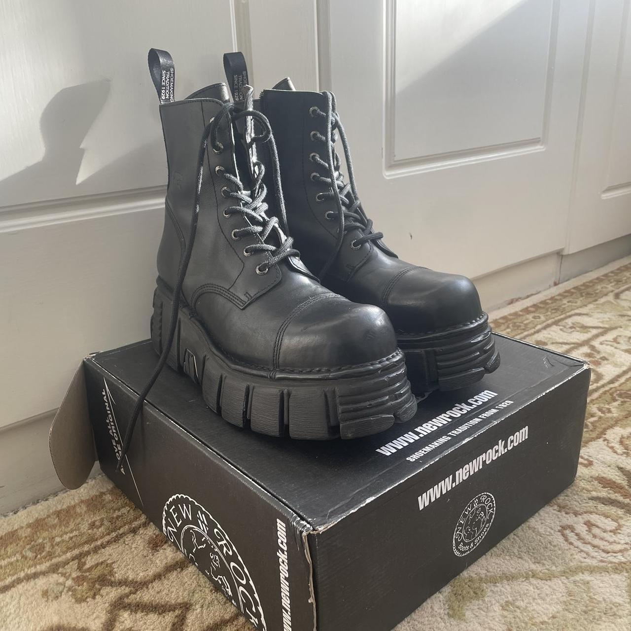 New Rock Tower Platform Boots Size 46. Worn once,... - Depop
