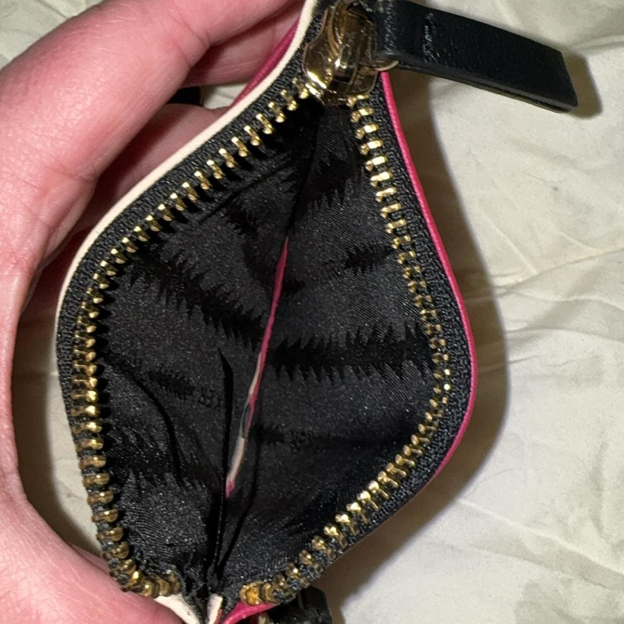 Burgundy and black Thacker nyc leather wallet with... - Depop