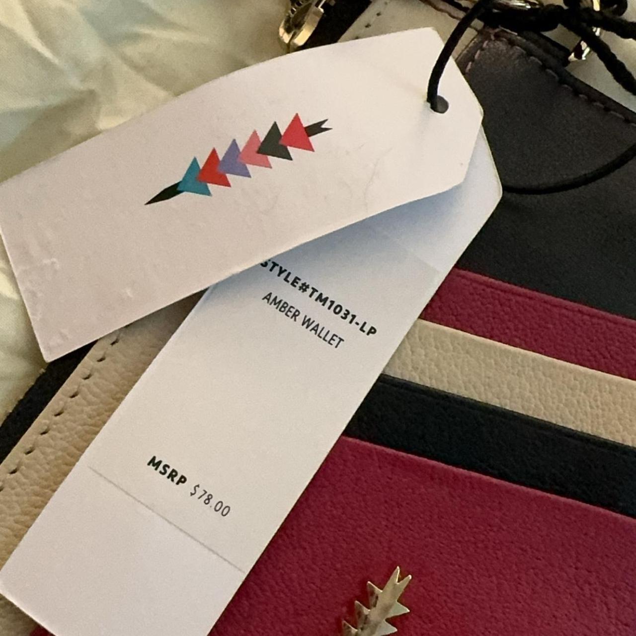 Burgundy and black Thacker nyc leather wallet with... - Depop