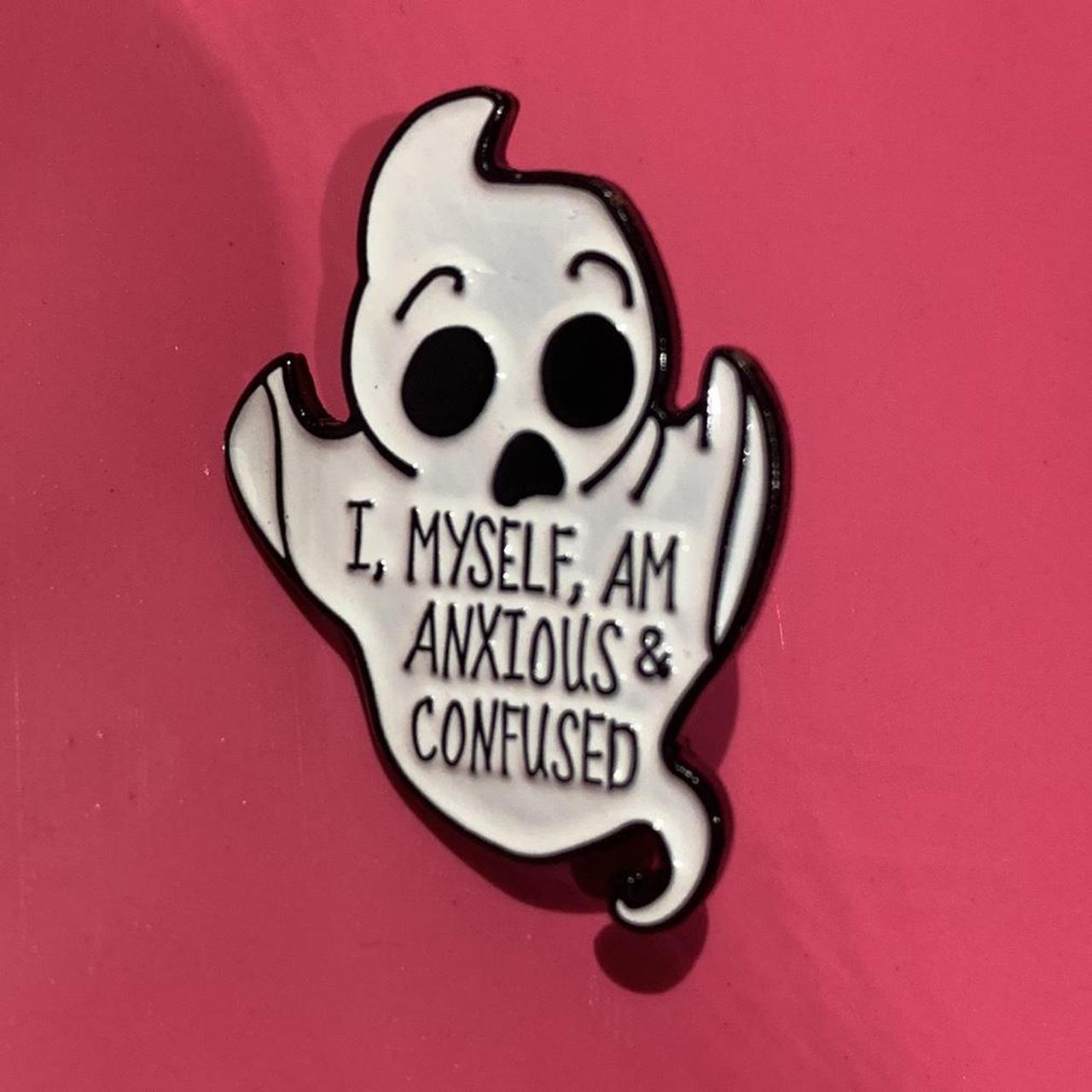 Anxious ghost badge... | Depop