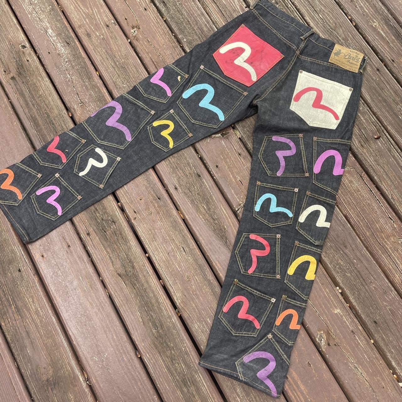 Evisu x Paris Pink main Jeans 2005 lot haven't been... - Depop