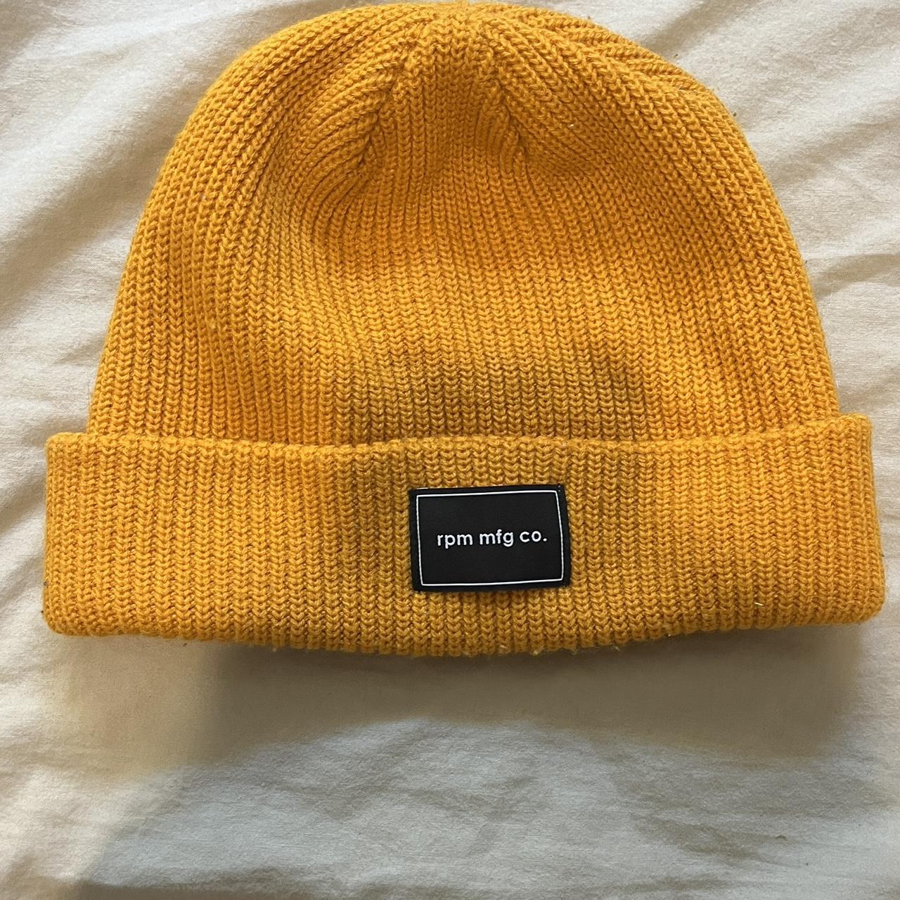 RPM mustard beanie | Depop