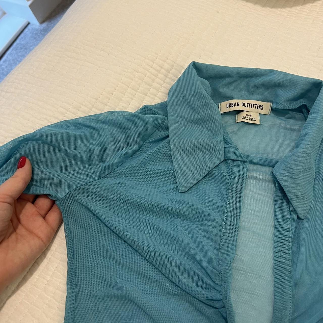 Urban Outfitters blue mesh shirt Never worn before... - Depop