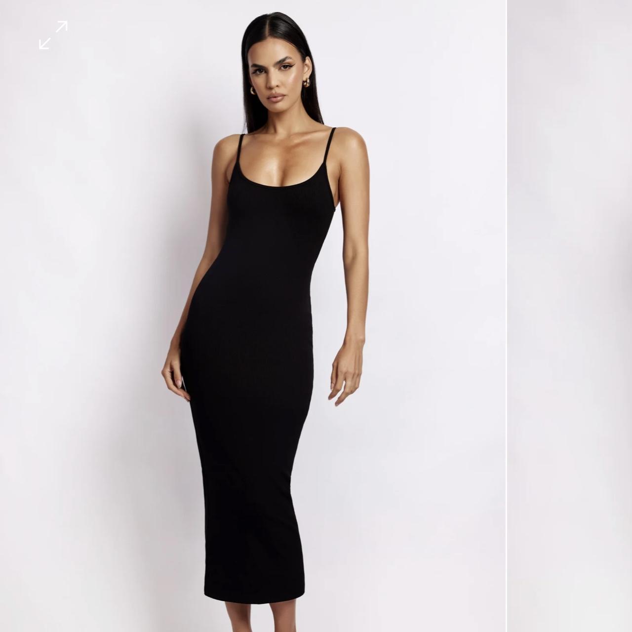 MESHKI midi/maxi dress - thick ribbed material very... - Depop