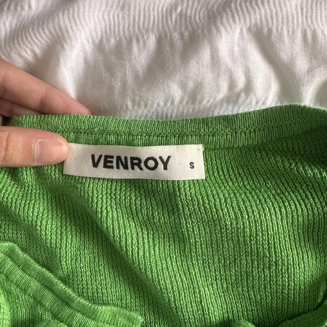 venroy green knitted tie long sleeve - rrp:... - Depop