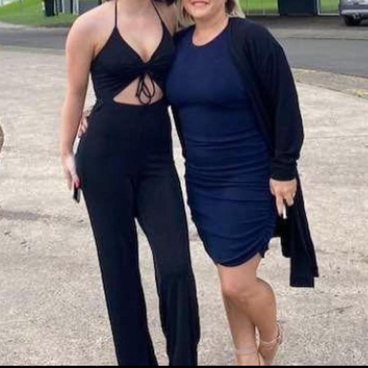 supre black jumpsuit halter neck size 2xs worn once - Depop