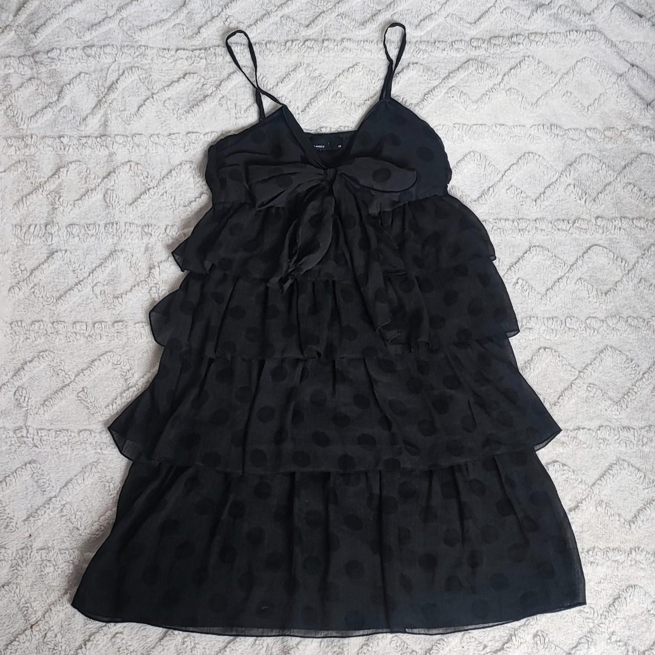 adorable tiered/rara dress with bow, could also be... | Depop