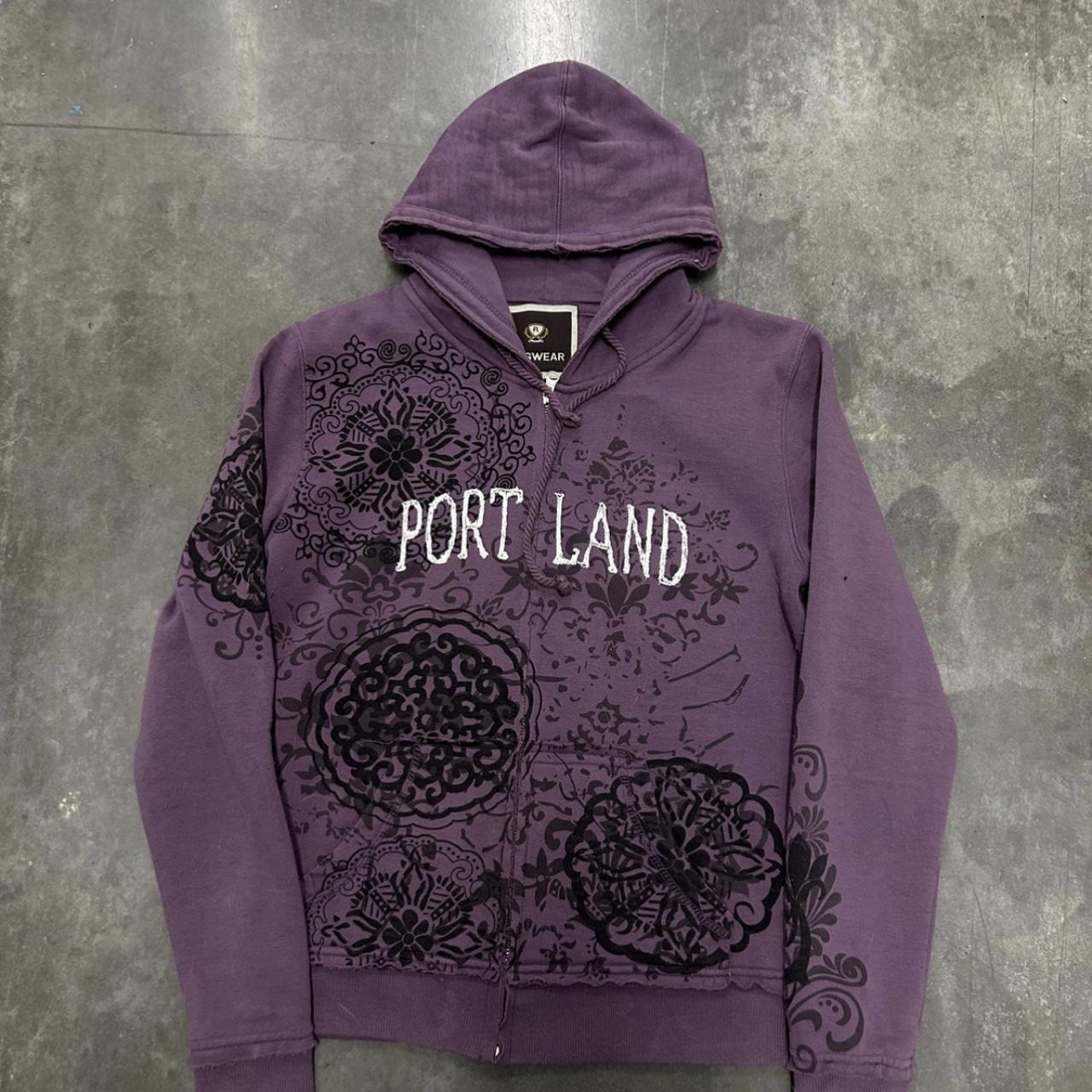 Affliction Women's Purple Jumper | Depop