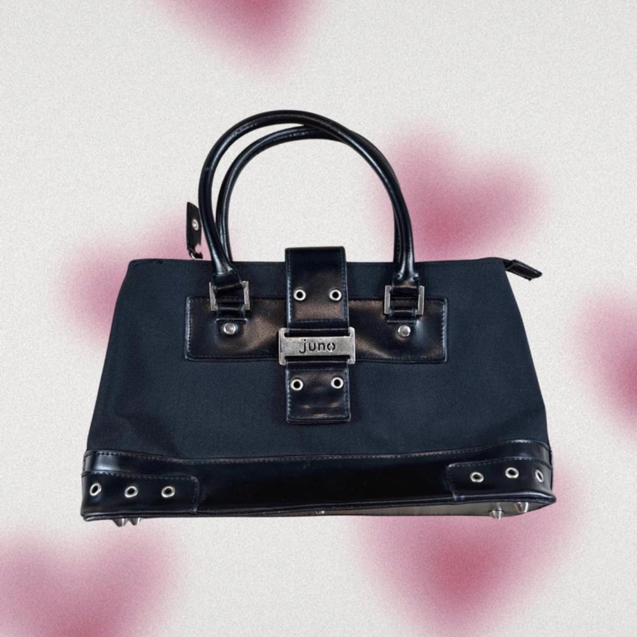 Juno black y2k style goth handbag mini shoulder bag - Depop