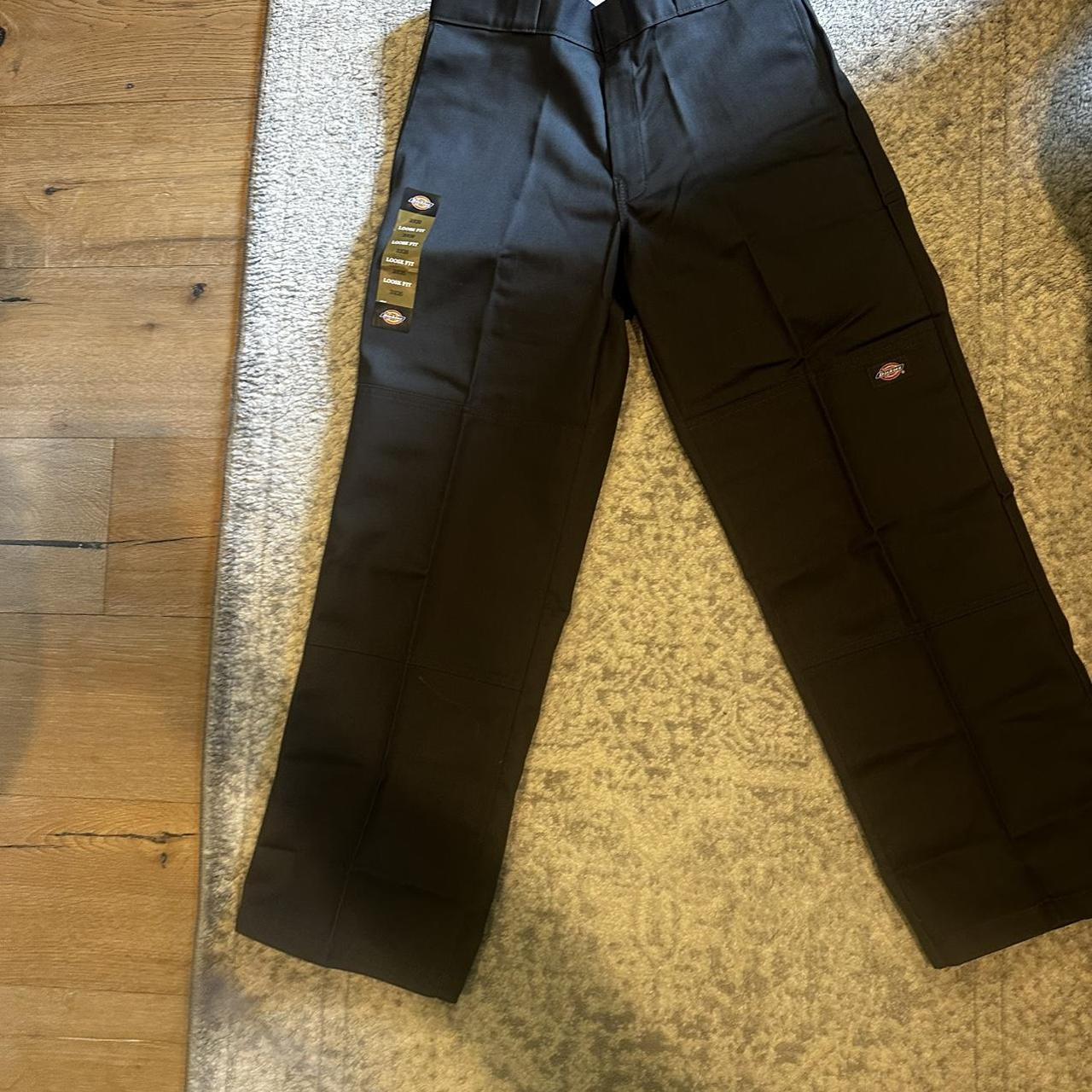 Charcoal Grey Dickies Double Knee Loose Fit - Depop