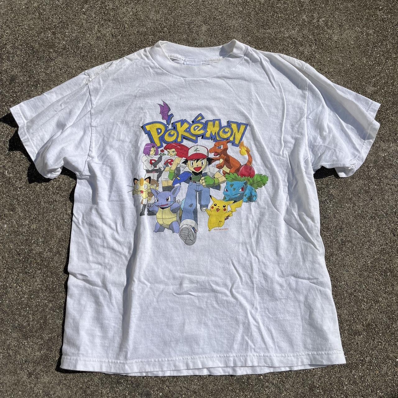 VINTAGE 1999 POKEMON SHIRT! size: L in kids, fits... - Depop