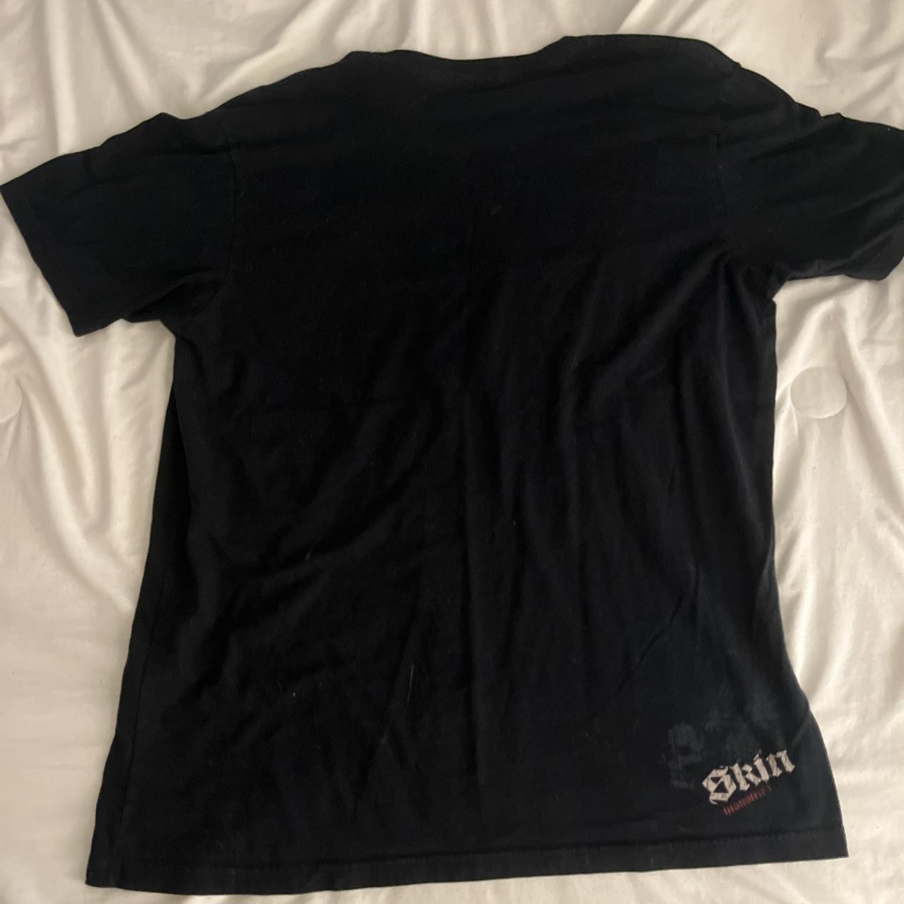 Skin industries shirt with skull and wings Size... - Depop