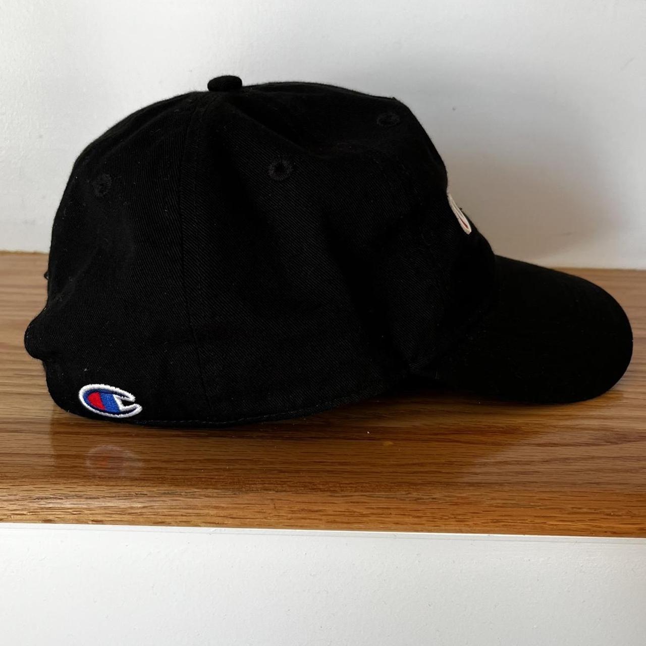 Champion Men's Black and White Hat | Depop